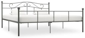 Rám postele šedý kov 180 x 200 cm,  284535
