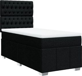Box spring postel s matrací černá 80 x 200 cm textil 3293804