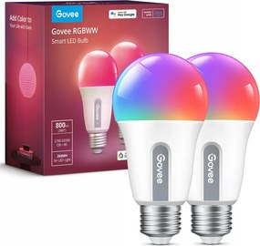 Led žárovka Rgbww Govee H6008 Smart 800LM 9W E27 2 ks