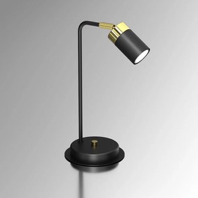 Stolní lampa Joker, 1x zlaté/černé kovové stínítko, b