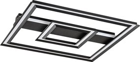 Rabalux Černé stropní LED svítidlo Sidona 485x485mm 48W 71071
