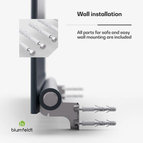 Blumfeldt Ontario, radiátor, 100 x 60, 1/2" boční připojení, montáž na stěnu, 681 W