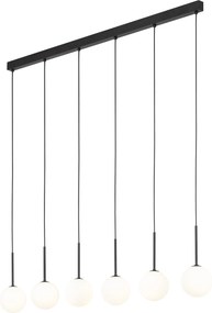 TK Lighting Černý závěsný lustr Martin pro žárovku 6x G9 TK4504