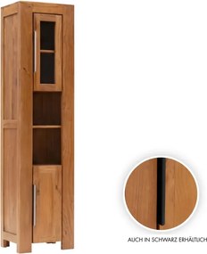 furniture-nabytek.cz - Vysoká skříňka Osvaro - Stříbrné kovové úchytky