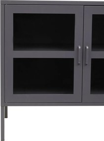 Šedá ocelová vitrína 140x80x45 cm Acier – Premier Housewares
