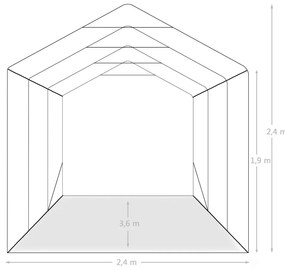 vidaXL Marketos Plachtová garáž PVC 2,4 x 3,6 m zelená