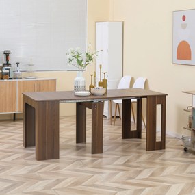 HOMCOM jídelní stůl rozkládací stůl rozkládací kuchyňský stůl jídelní stůl do obývacího pokoje jídelna moderní design hnědá 180 x 85 x 75cm | Aosom