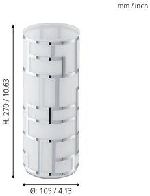Eglo 91971 - Stolní lampa  BAYMAN E27/60W/230V