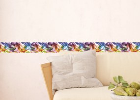 Samolepící bordura na zeď Barevný Magický Kouř | 5 m x 13.8 cm | DWB8201