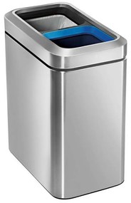 Simplehuman - Otevřený koš na tříděný odpad 20 l, kartáčovaný nerez CW1470