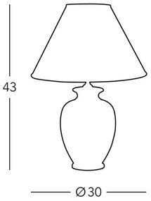 Kolarz 0014.70 - Stolní lampa GIARDINO 1xE27/100W/230V pr. 30 cm