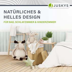 Juskys Bambusový koš na prádlo Curly Barva: přírodní, Velikost: 72 L