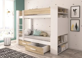 Dvoupodlažní postel pro dvě osoby s matracemi GARET 200x90