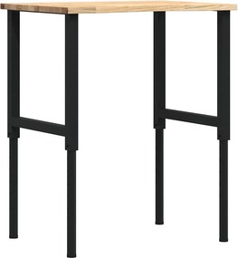 Pracovní stůl 80 x 60 x (71,5–98) cm masivní dubové dřevo 3309694