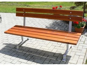 Parková lavička PL pro ukotvení do země, délka 2000 mm