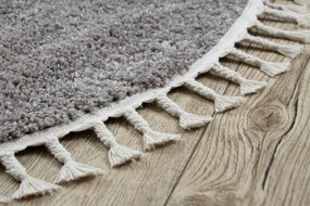 Dywany Łuszczów, Kusový koberec Berber 9000 brown kruh, 120x120 (průměr) kruh, hnědá, kancelář