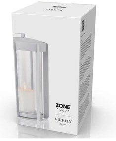 Světle šedá LED lucerna na USB (výška 25 cm) Firefly – Zone