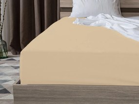 Jersey prostěradlo BASIC krémové 180 x 200 cm