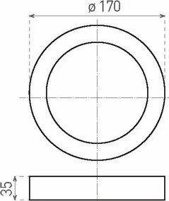 LED Stropní svítidlo FENIX LED/12W/230V 2800K pr. 17 cm