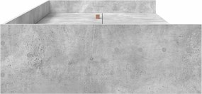 Rám postele s čelo Betonově šedá 90 x 190 cm Kompozitní dřevo 3335248