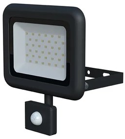 LEDMED VANA SMD S LED reflektor se senzorem 30W, černá - neutrální