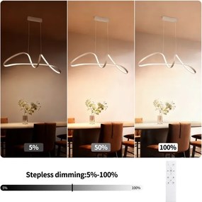 Brilagi-LED Stmívatelný lustr na lanku TWISTER LED/60W/230V 3000-6000K béžová+DO