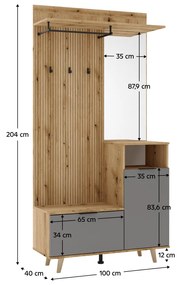 Předsíňová stěna NODRI Tempo Kondela