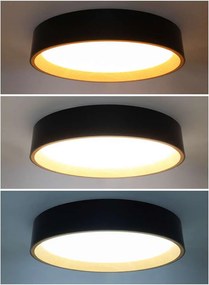 LED stropní světlo s dálkovým ovládáním Larios nastavitelné - průměr 39 cm, černá