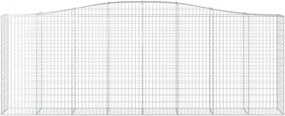 Klenuté gabionové koše 5 ks 400x50x140/160cm pozinkované železo 3145985