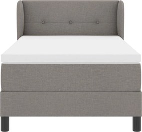 Postel s boxspringem s čelo Taupe 90 x 190 cm textil 3340000