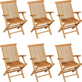 7dílný zahradní jídelní set masivní teakové dřevo 3059604