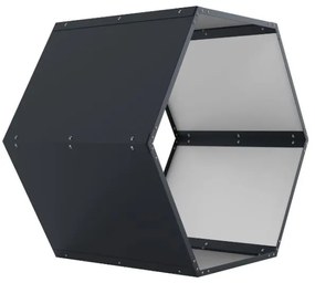 Kovový dřevník G21 HEX 53, antracitový