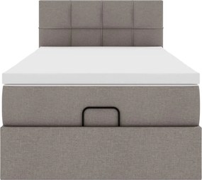 Osmanský rám postele s matrací taupe 90x190cm textil 3311425
