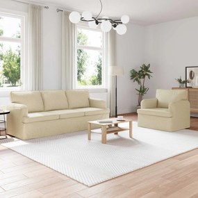 Set pohovek 2 ks Krémová textil 3407609