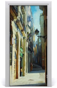 Fototapeta samolepící na dveře Ulice Barcelony 85x205 cm