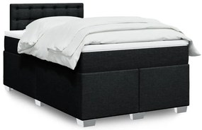 Box spring postel s matrací černá 120x200 cm textil 3288171