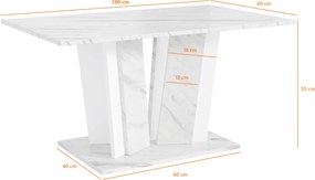 Prospero Konferenční stolek DOHA 2 Kombinace barev: doha 2 coffee table bianco marble white