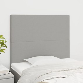 Čelo postele světle šedé 90x5x118/128 cm látkové 3116034