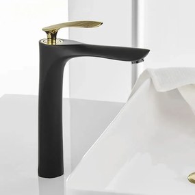 Rea Orbit, vysoká umyvadlová baterie, černá - zlatá, REA-B2055