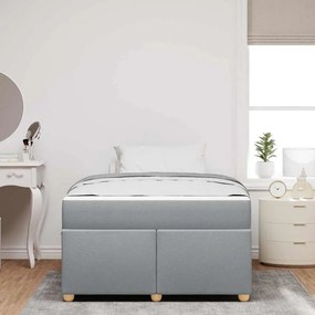 Rám postele s matrací Světle šedá 120 x 200 cm textil 3399349
