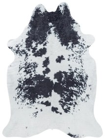 Ayyildiz, Kusový koberec Etosha 4114 black (tvar kožešiny), 150x200 tvar kožešiny, černobílá, chodba / předsíň