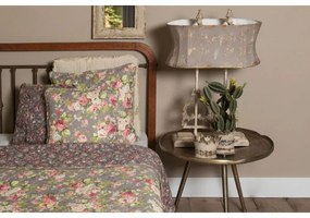 Taupe přehoz na dvoulůžkové postele s růžemi Roses – 240x260 cm