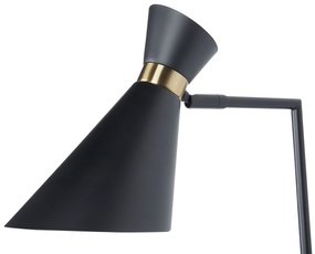 Kovová nástěnná lampa černá MELAWI Beliani