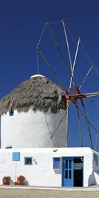 Fototapeta na zeď Windmills Greece S-150 | 110 x 220 cm