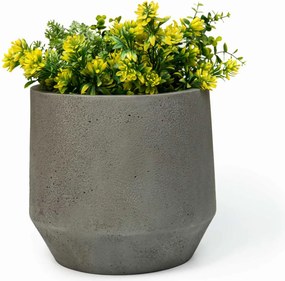 Designový květináč NEXORA, sklolaminát, 31x28 cm, šedý