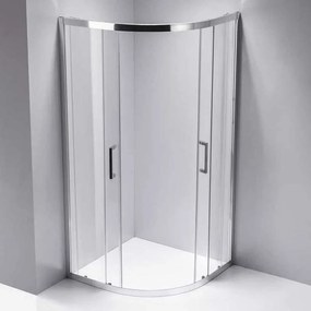 BPS-koupelny Čtvrtkruhový sprchový kout HYD-RK101 80x80 chrom/transparent