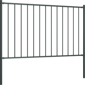 Plotový panel Woerden se sloupky ocelový 1,7x1 m antracitový 145213
