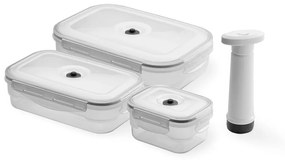 Set 3 boxů na potraviny a vakuové pumpy Compactor Food Saver