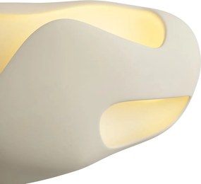 Japandi nástěnná lampa krémová 30cm - Pietra