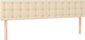 Box spring postel s matrací krémová 160x200 cm textil 3140950